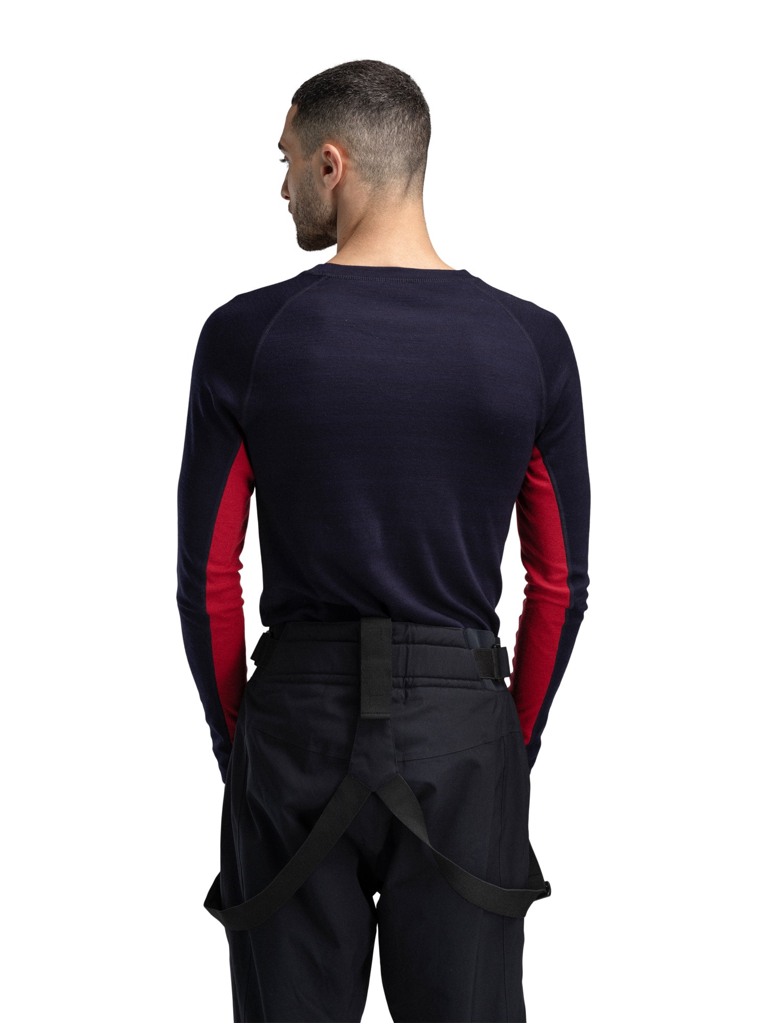 Aksla Masculine Baselayer Crew neck Navy Red OffWhite - Dale of Norway