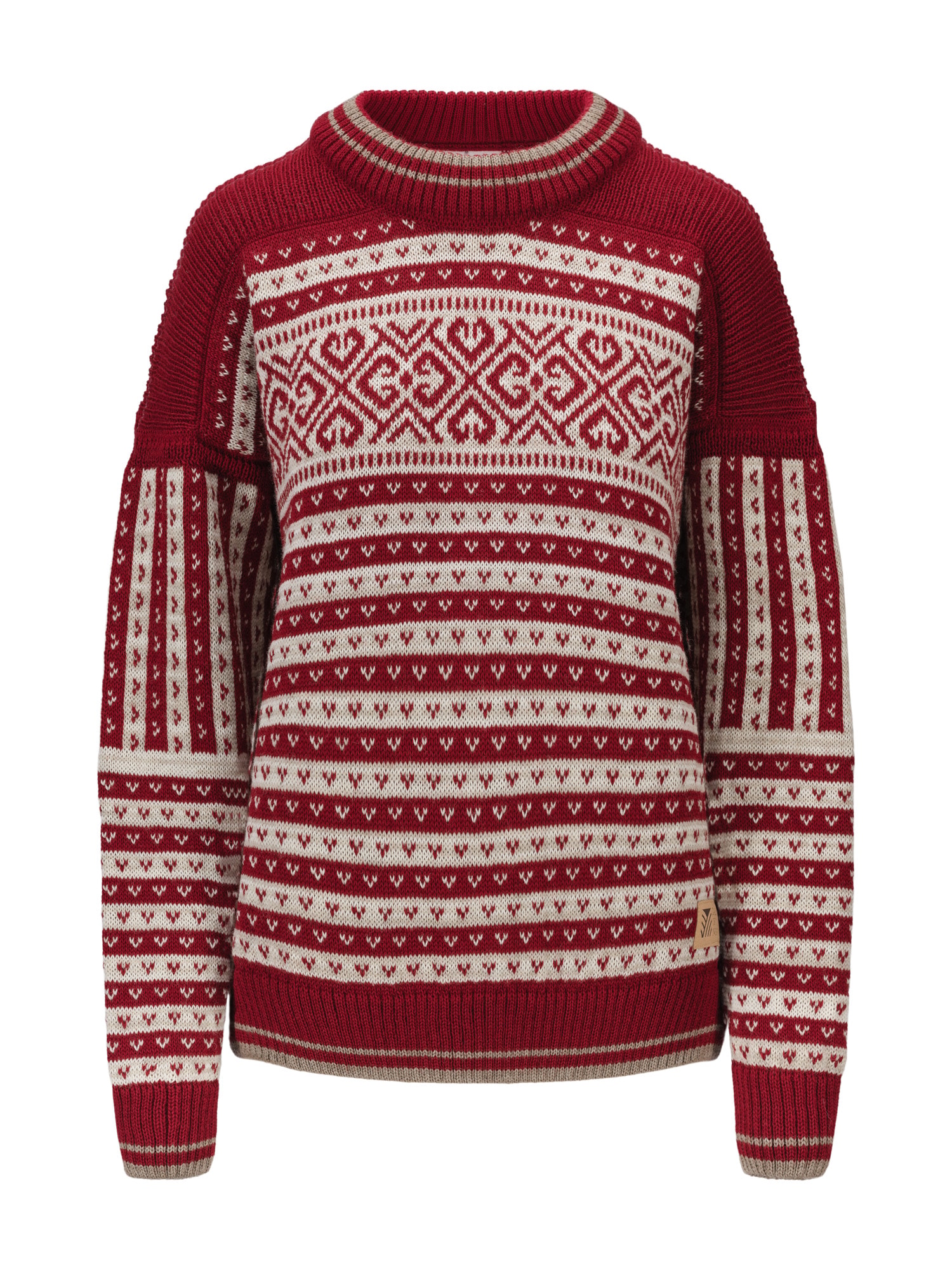 Ramberg Fem Sweater Redrose Mountainstone SandMel - Dale of Norway